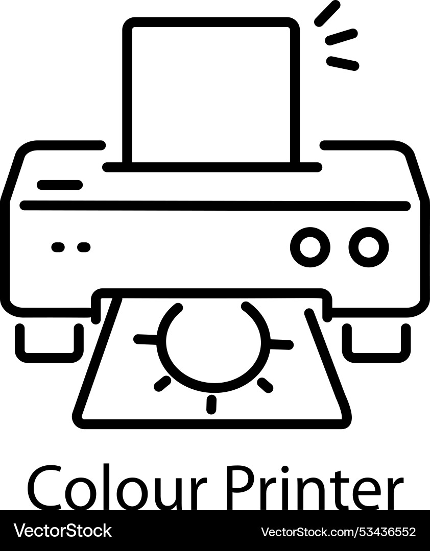 Colour printer Royalty Free Vector Image - VectorStock