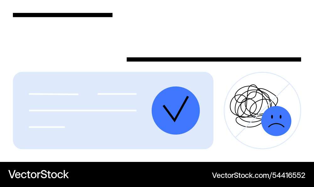 Contrast between organized and disorganized Vector Image