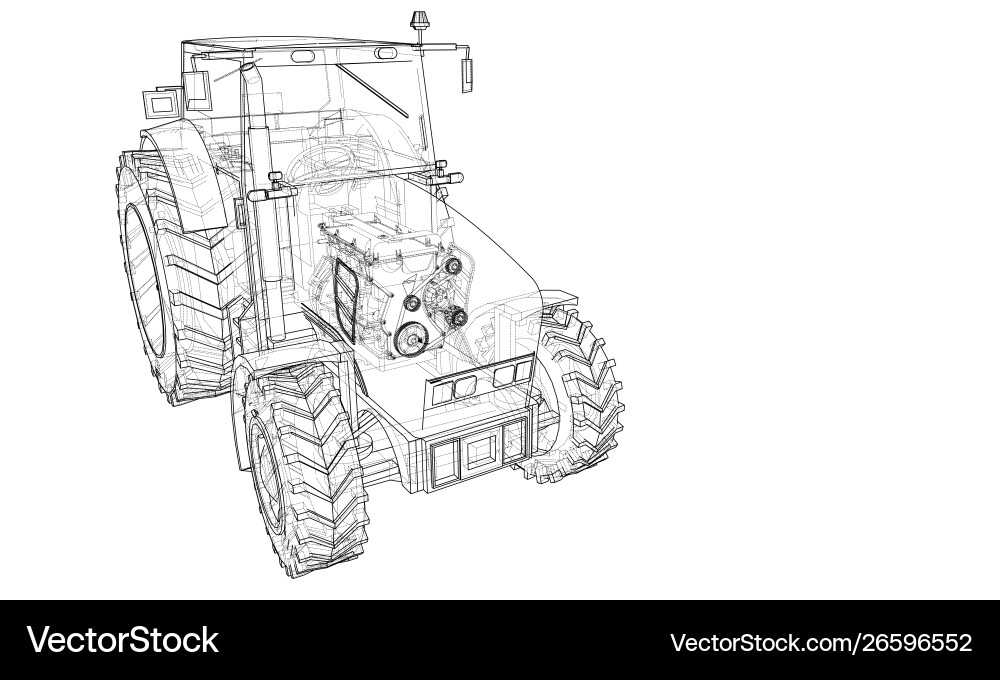 Farm tractor concept Royalty Free Vector Image