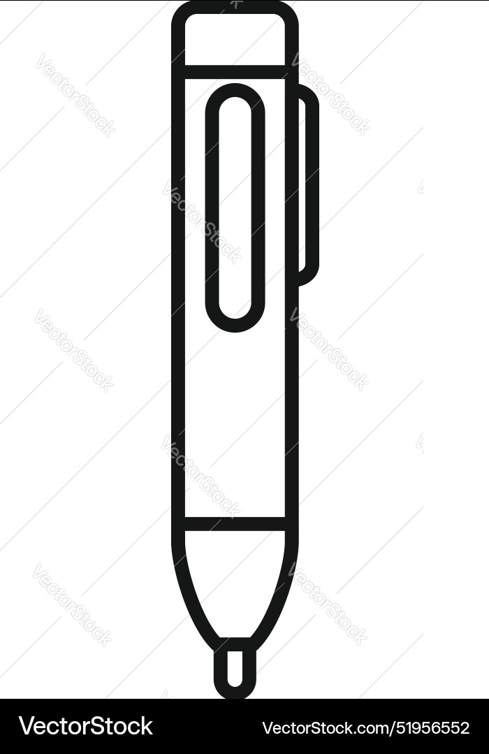 Line icon style marker pen drawing tool Royalty Free Vector
