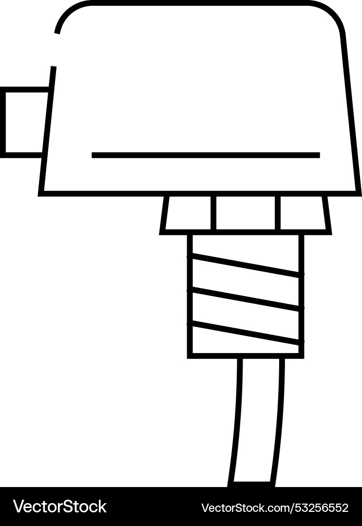 Liquid flow switch line icon Royalty Free Vector Image