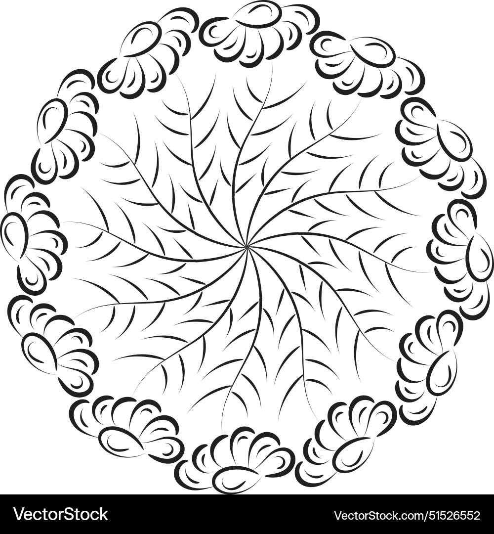 Mandala art design in circle simple Royalty Free Vector