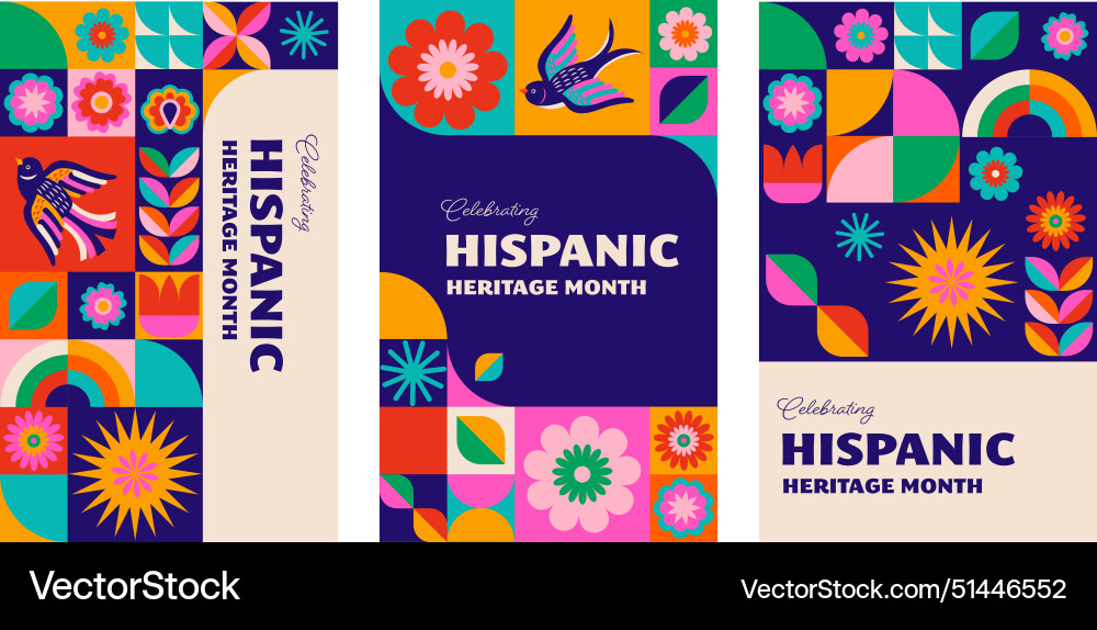 National hispanic heritage month celebration Vector Image