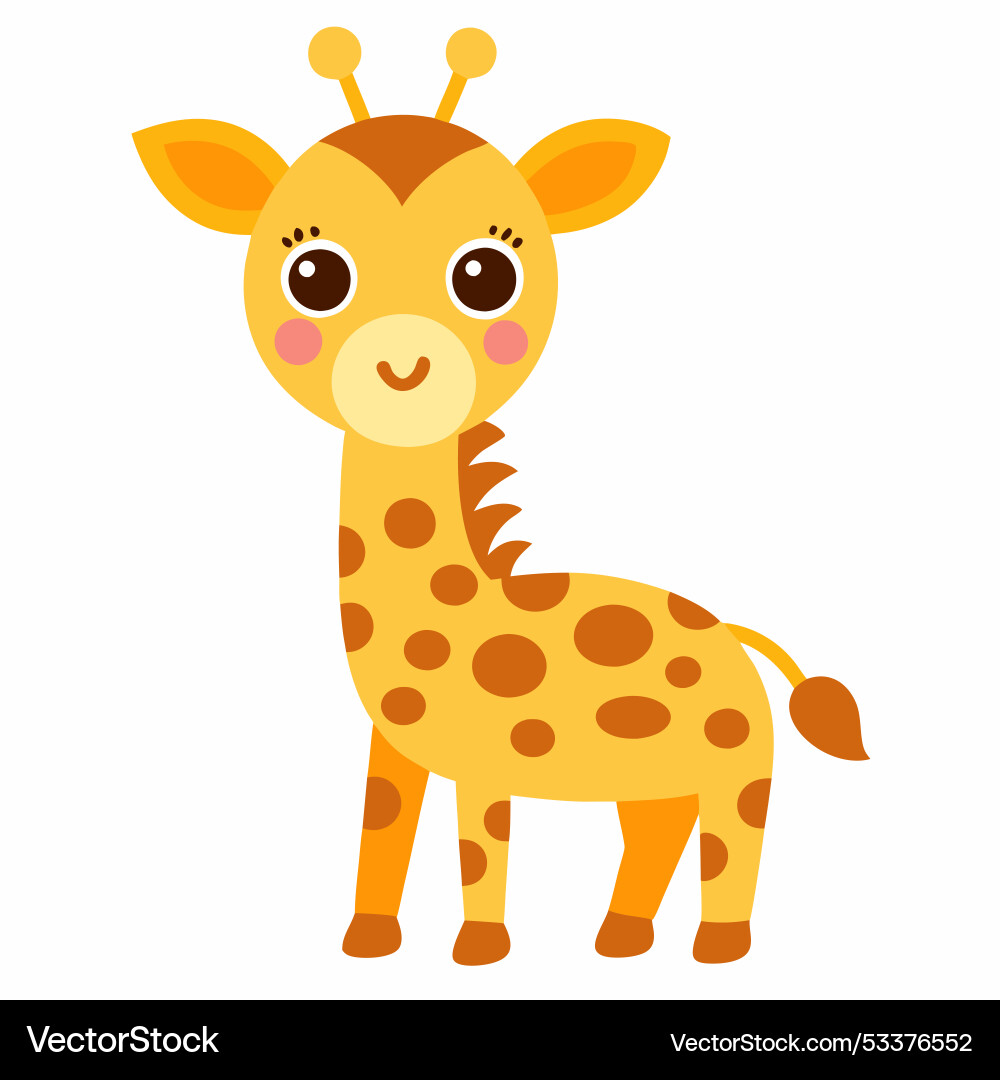 Clipart De Girafa Rosa Two Cute Giraffes Stock Vector. Illustration Of