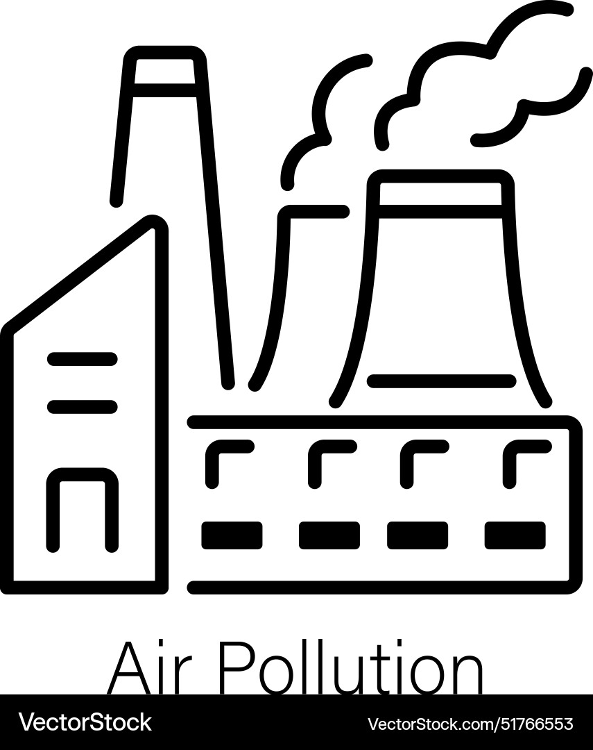 Air pollution Royalty Free Vector Image - VectorStock