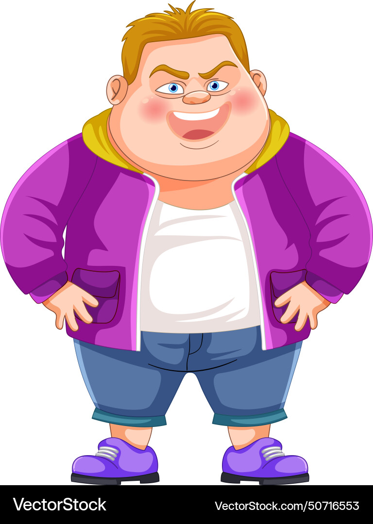 Colorful of a confident man Royalty Free Vector Image
