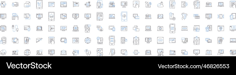 Cybersecurity Icon Set Royalty Free Vector Image