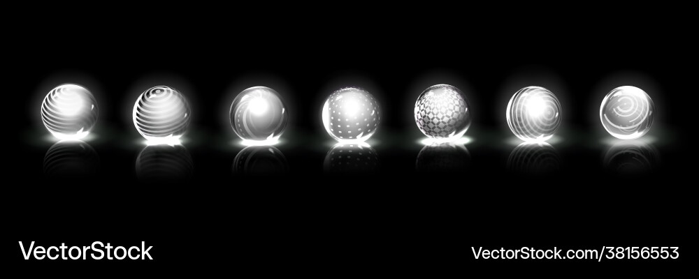 Energy bubble shields protection force fields Vector Image