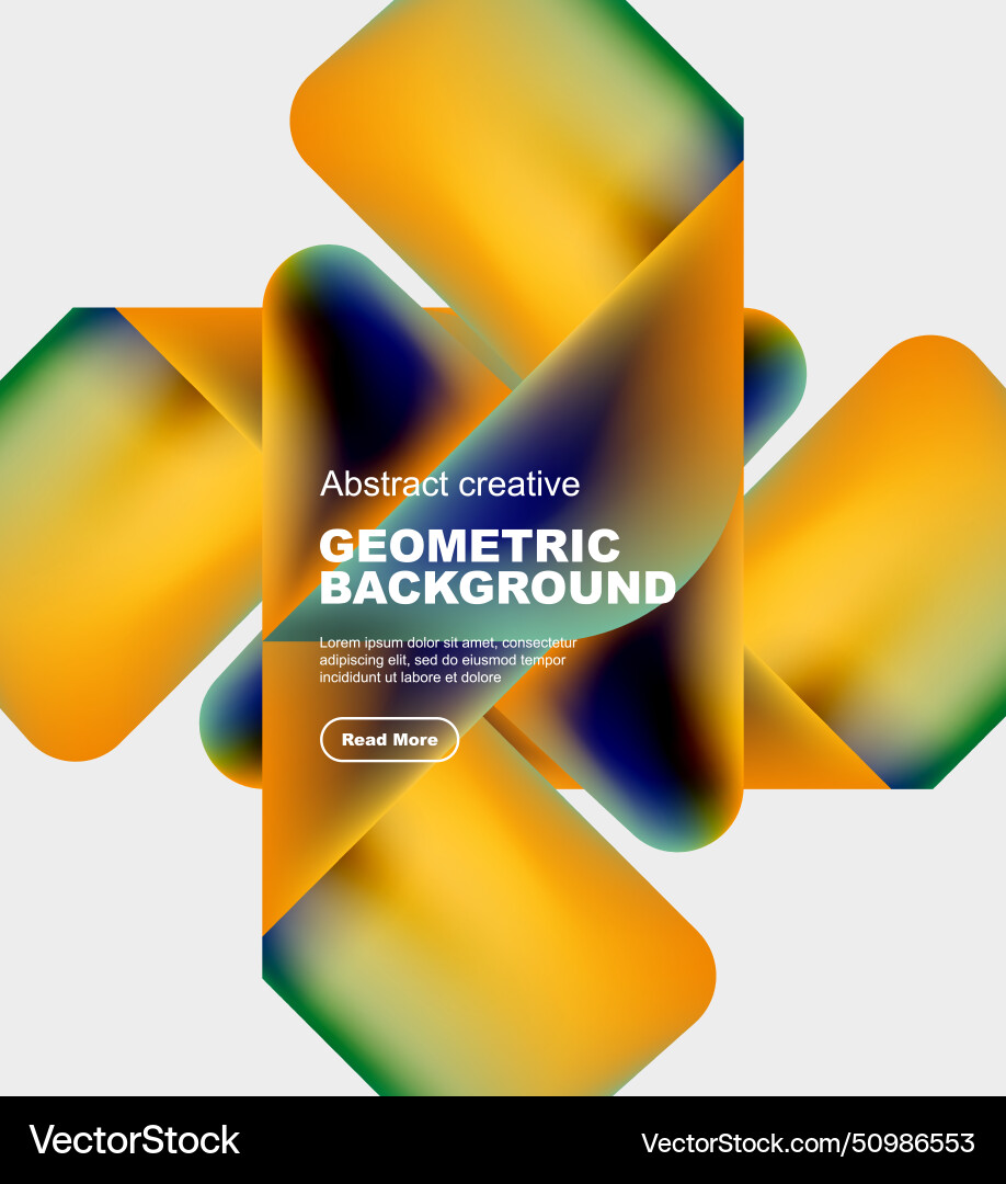 Square and triangle design with fluid gradients Vector Image