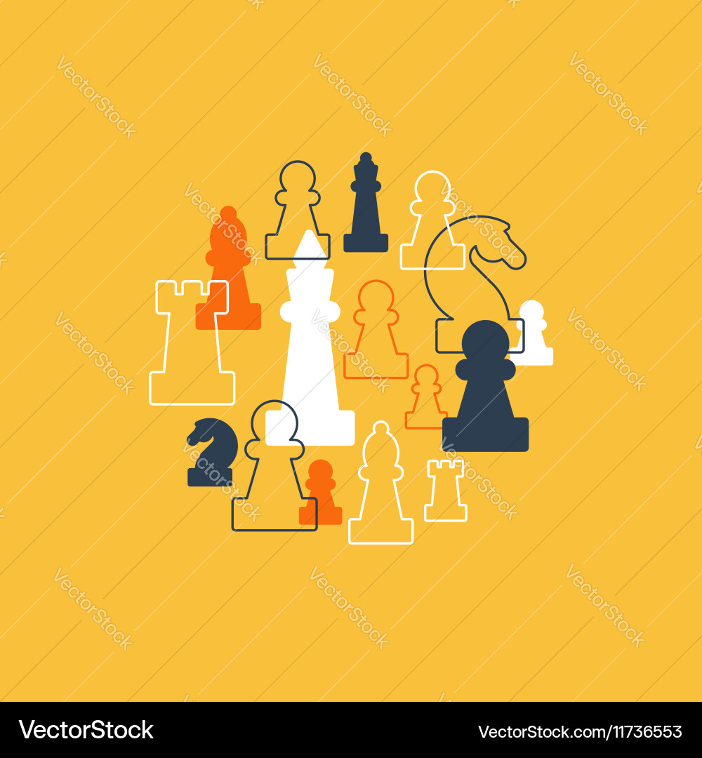Strategy game chess background Royalty Free Vector Image