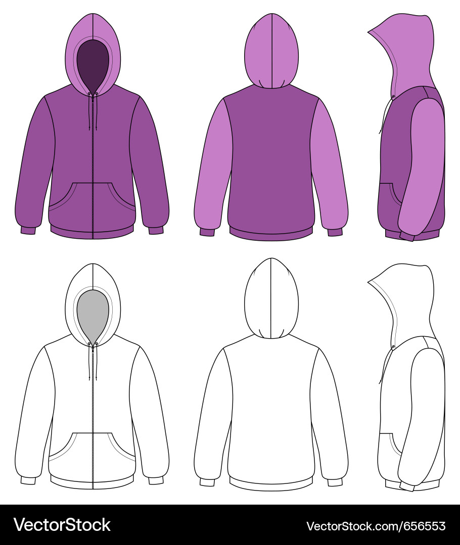 Unisex hoodie Royalty Free Vector Image - VectorStock