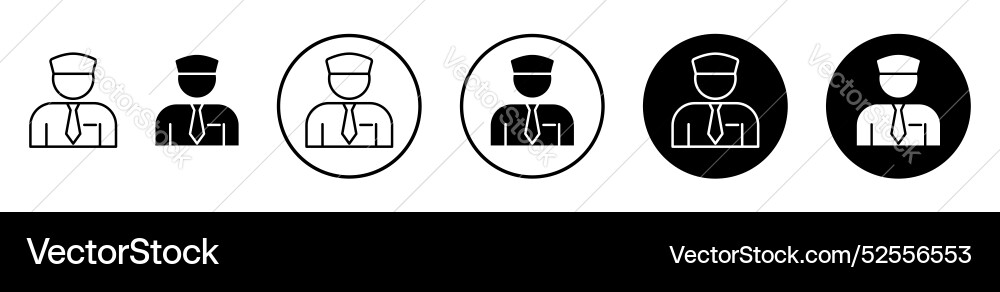 Valet icon set on white background Royalty Free Vector Image