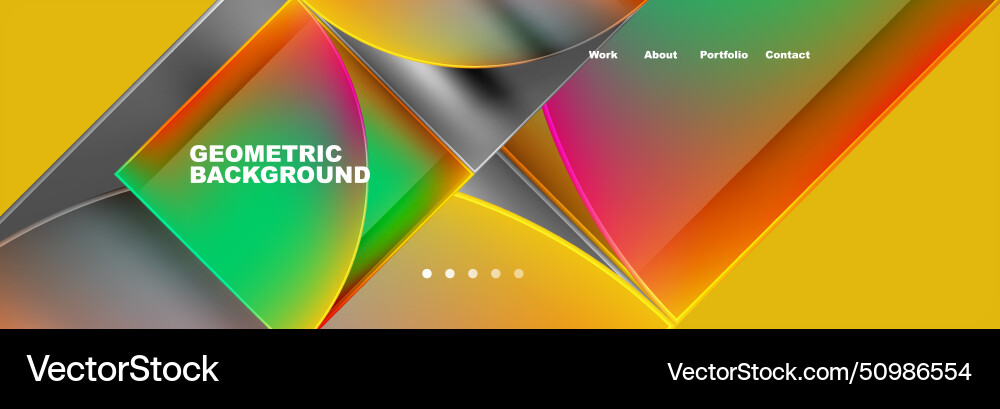 Circle triangle geometric web site page template Vector Image