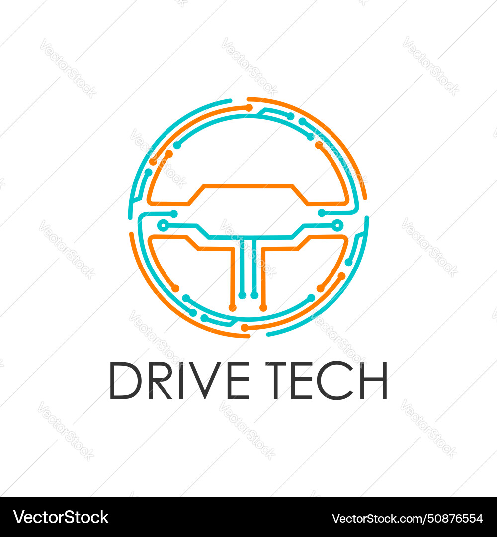 Drive tech emblem car steering wheel circuit board