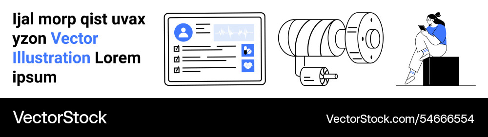 Profile management interface on digital screen Vector Image