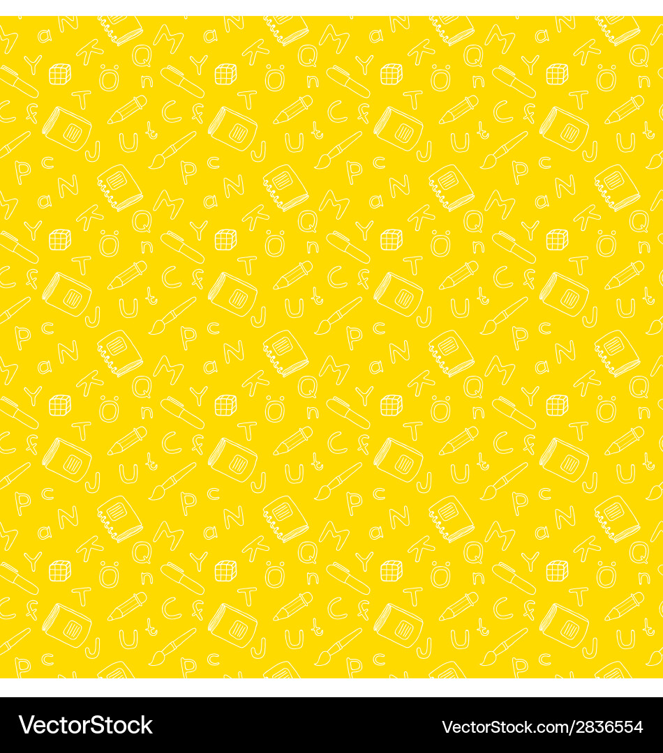 School seamless pattern Royalty Free Vector Image