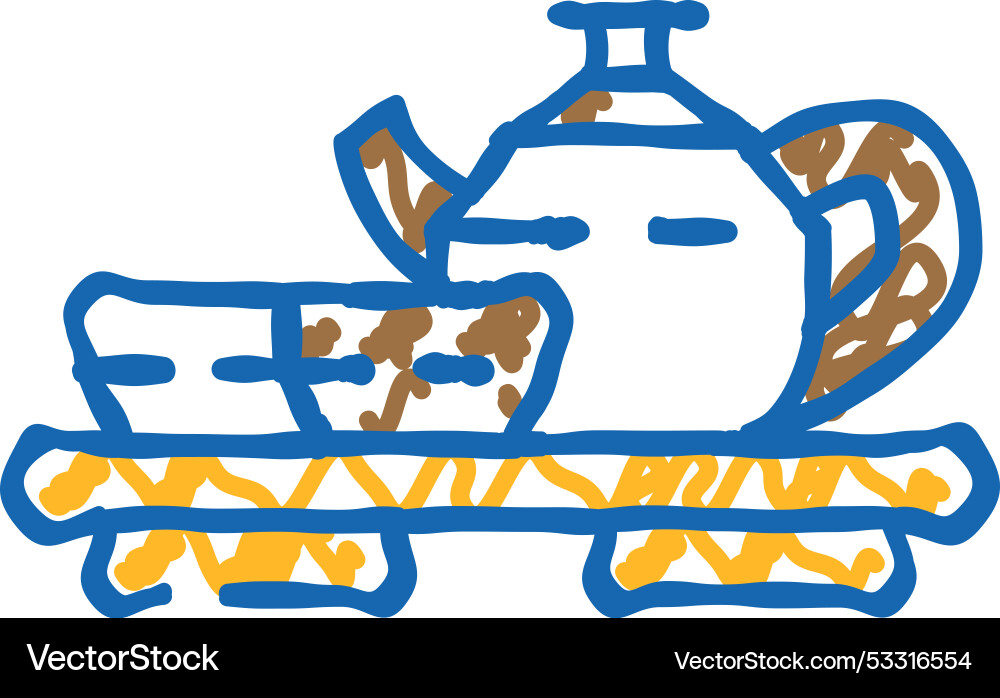 Tea chinese icon doodle Royalty Free Vector Image