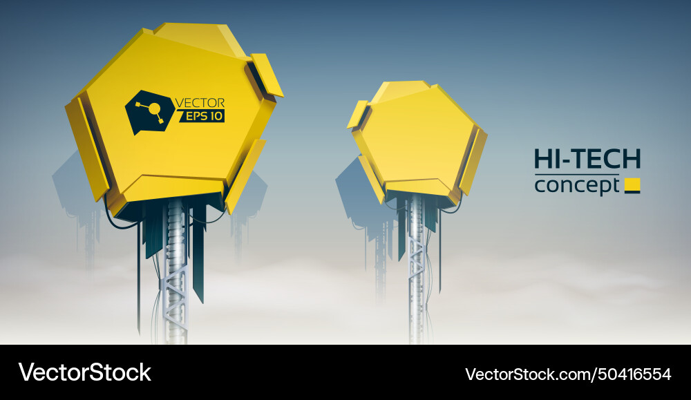 Two technical high tech devices Royalty Free Vector Image