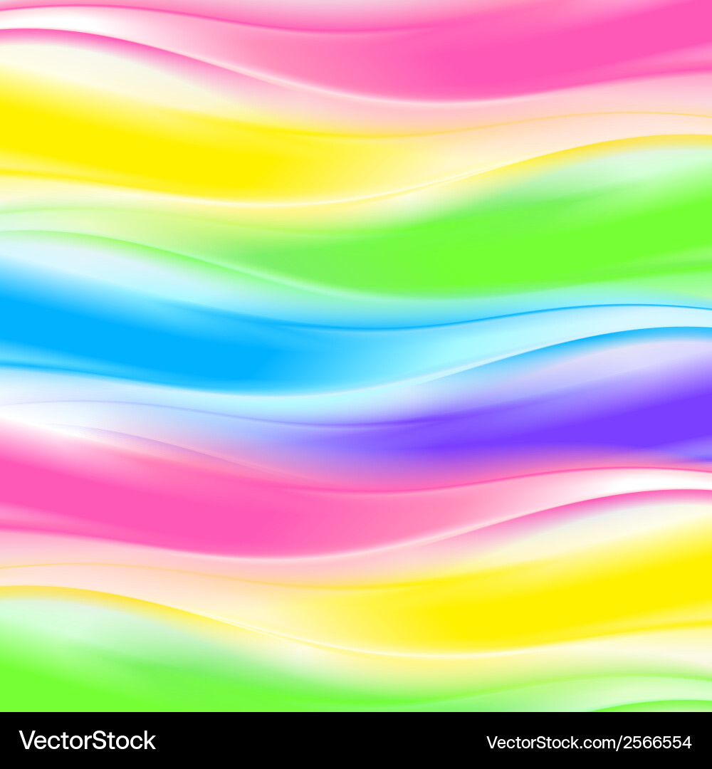 Vibrant Rainbow Wave Background Royalty Free Vector Image