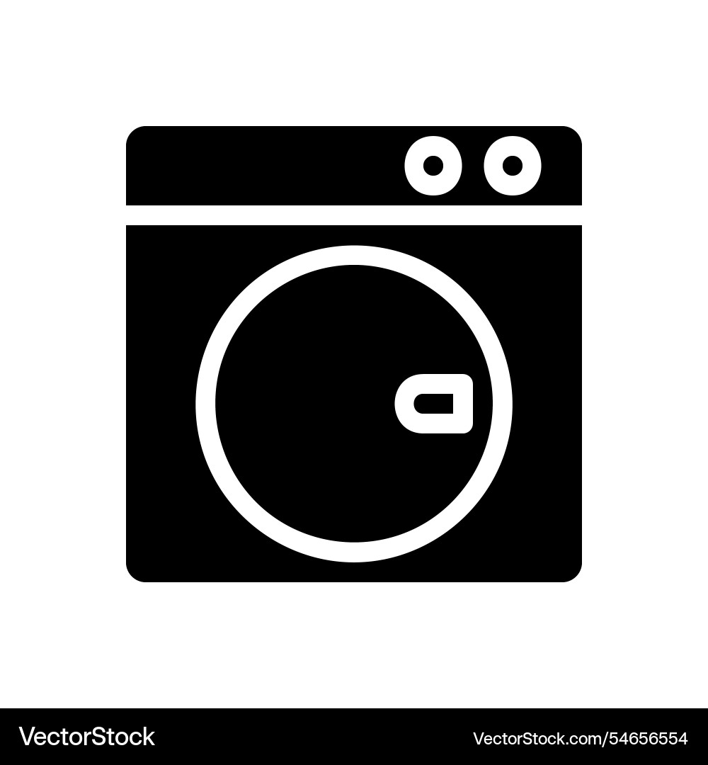 Washing machine icon concept of laundry Royalty Free Vector