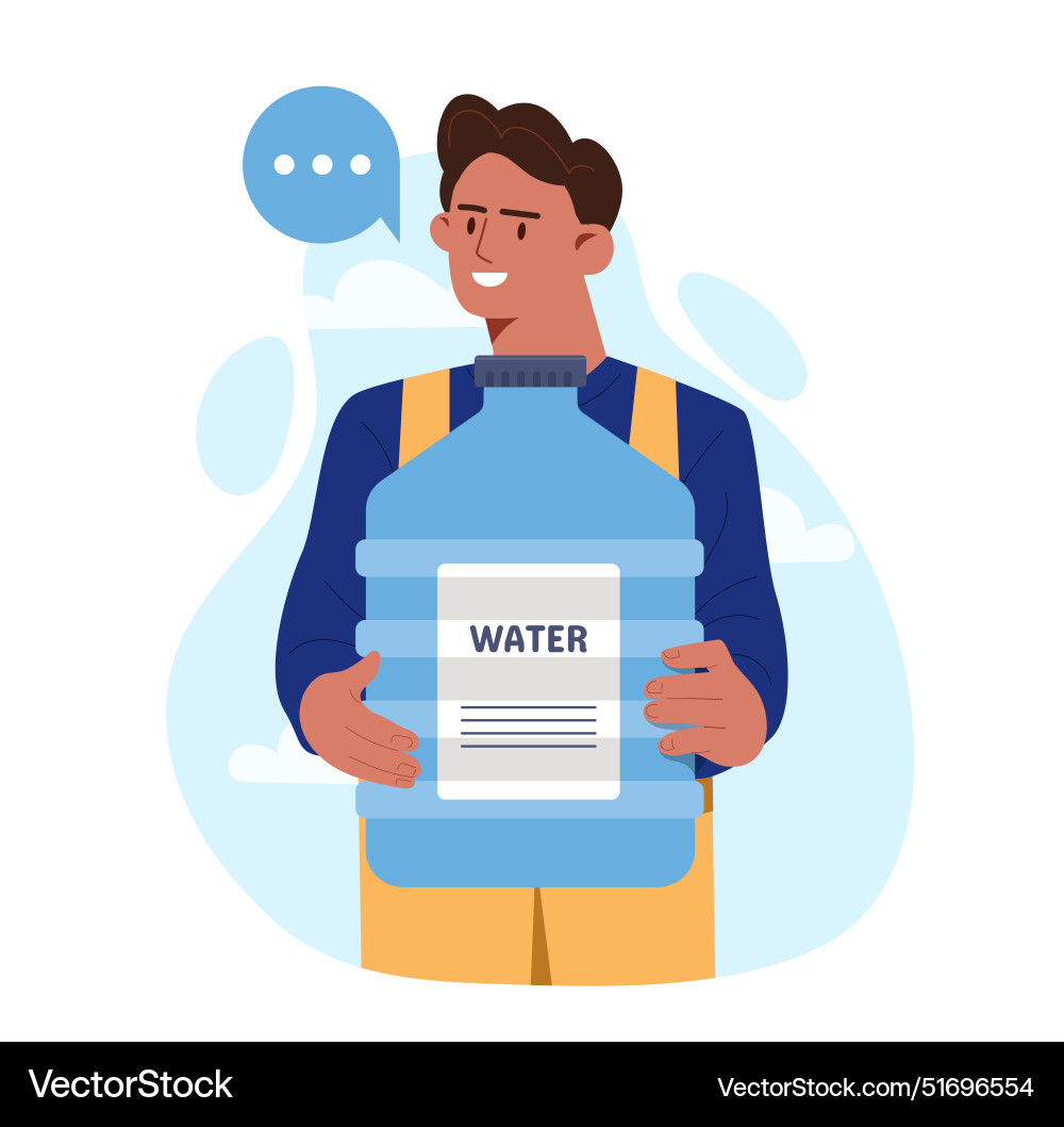Water delivery concept Royalty Free Vector Image
