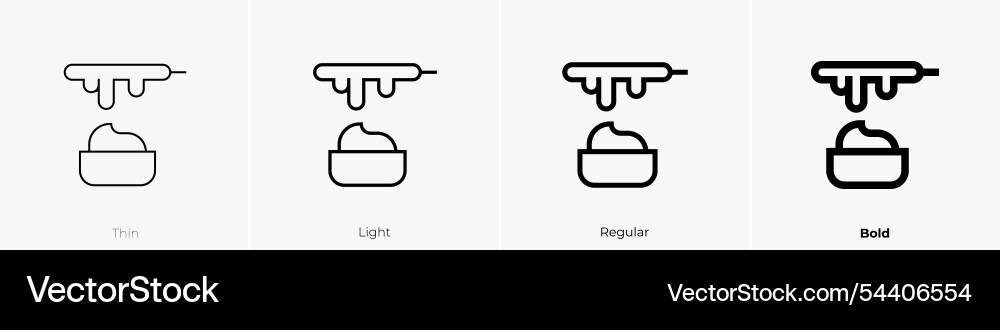 Wax icon thin light regular and bold style design Vector Image