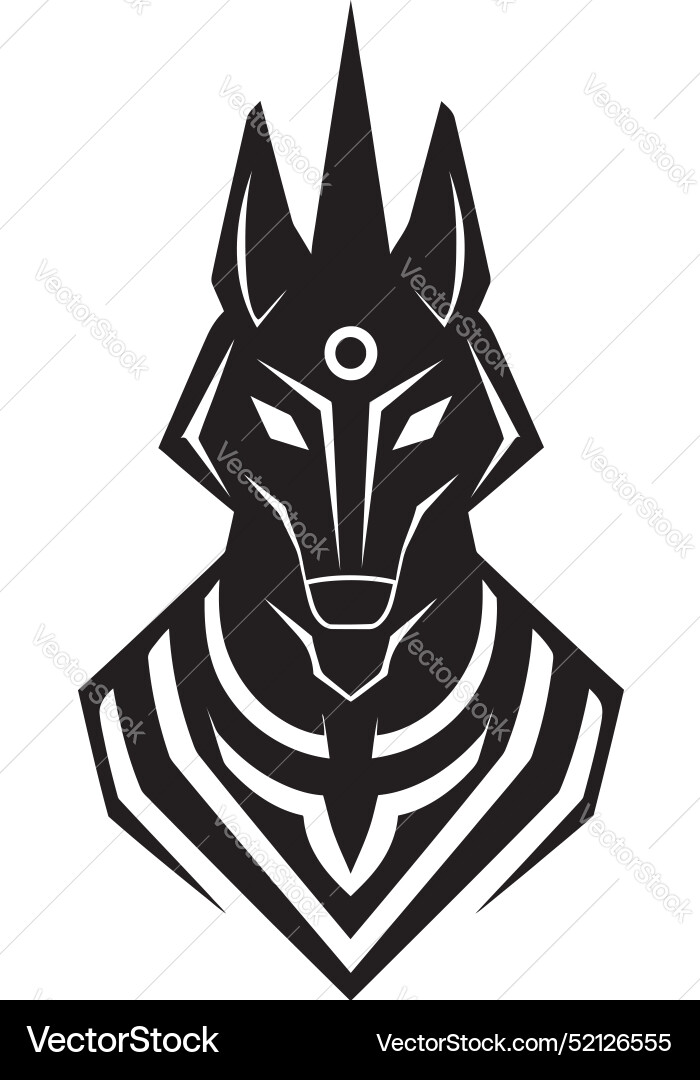 Abstract crossing an anubis graphic spectral Vector Image