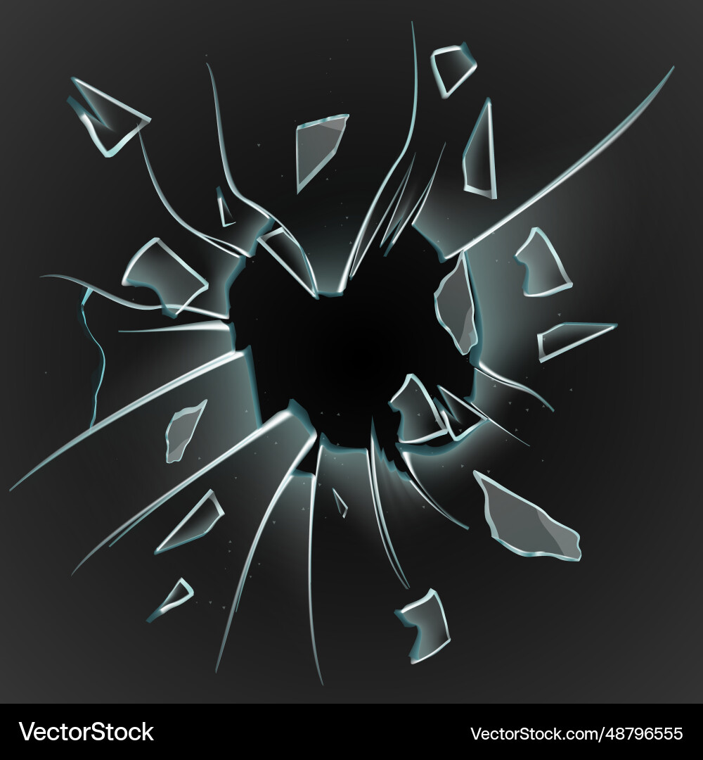 Broken Glass Shards Royalty Free Vector Image - VectorStock