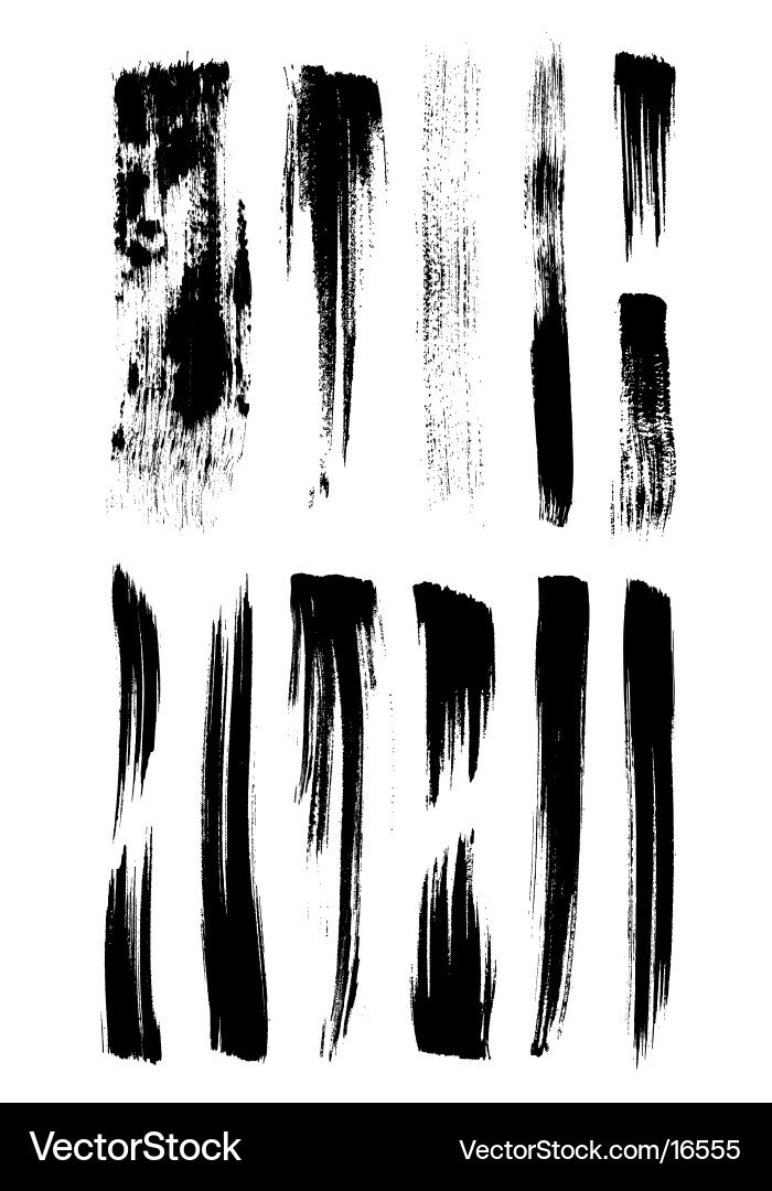 Brush set Royalty Free Vector Image - VectorStock