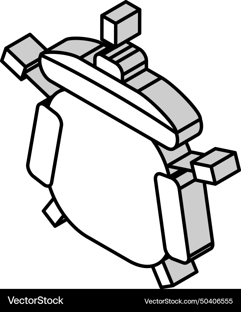 Computer chair top view isometric icon Royalty Free Vector