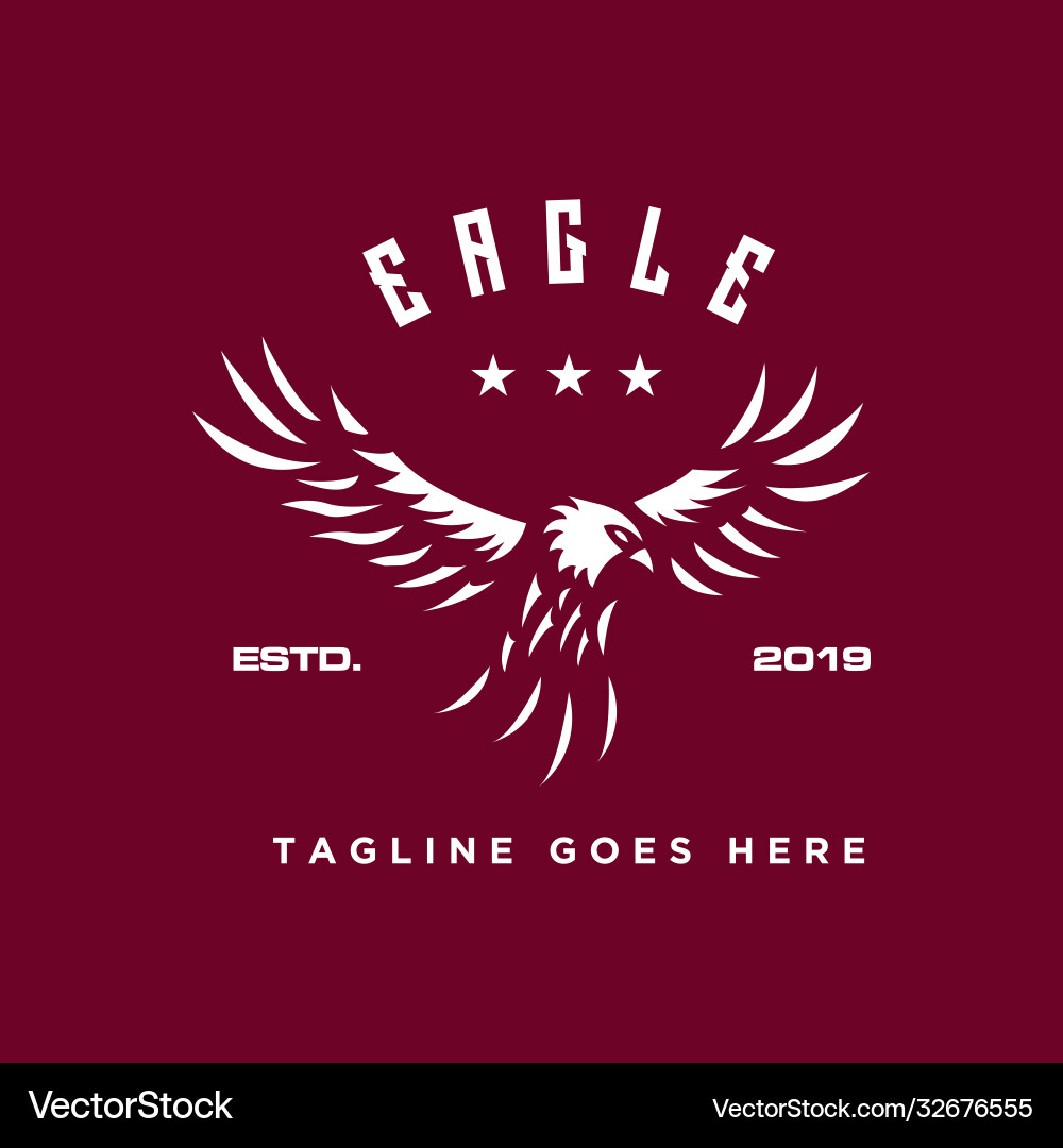 Eagle fly logo Royalty Free Vector Image - VectorStock