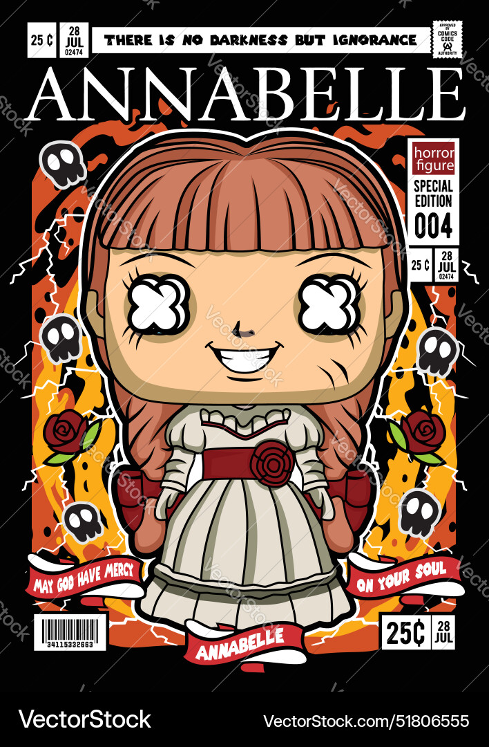 Pop art annabelle Royalty Free Vector Image - VectorStock