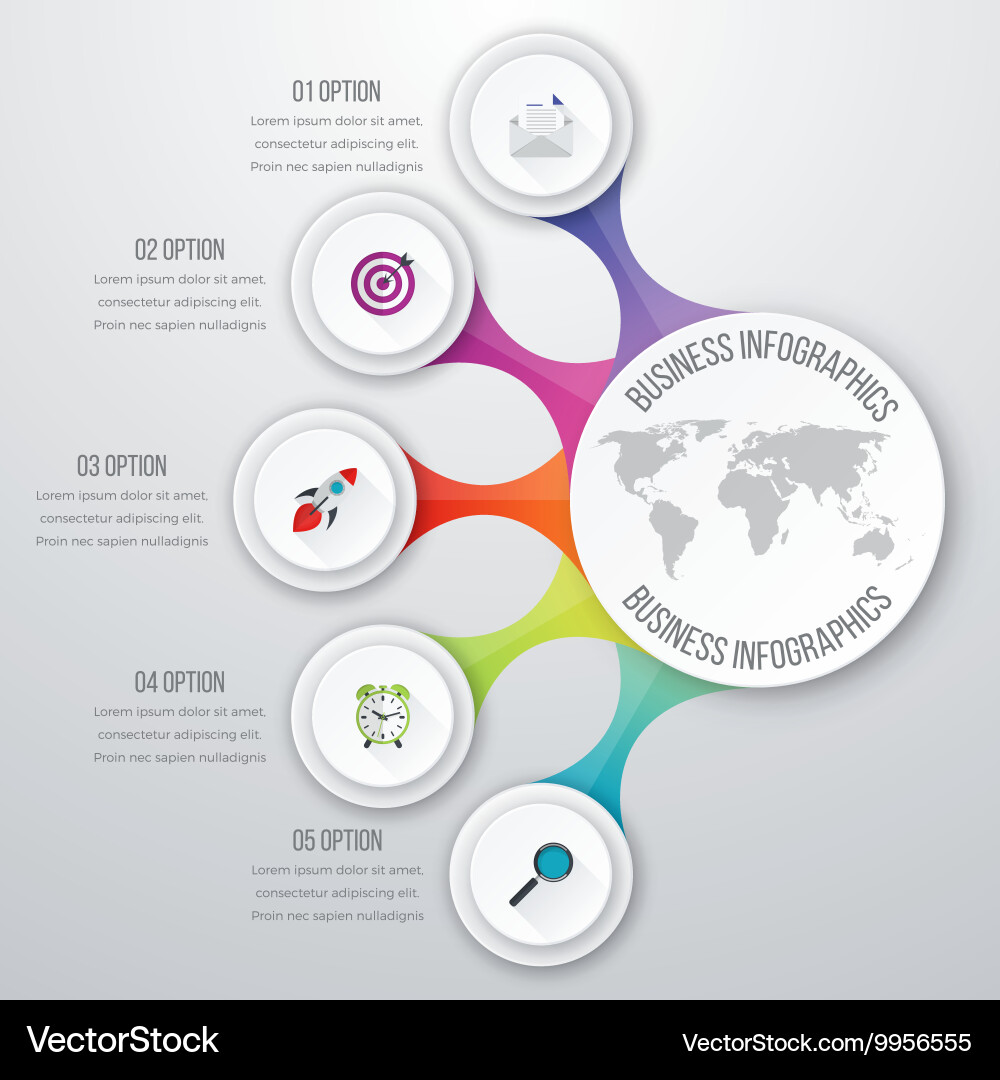 Timeline 3d infographic Royalty Free Vector Image