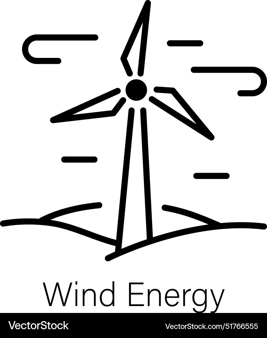 Wind energy Royalty Free Vector Image - VectorStock