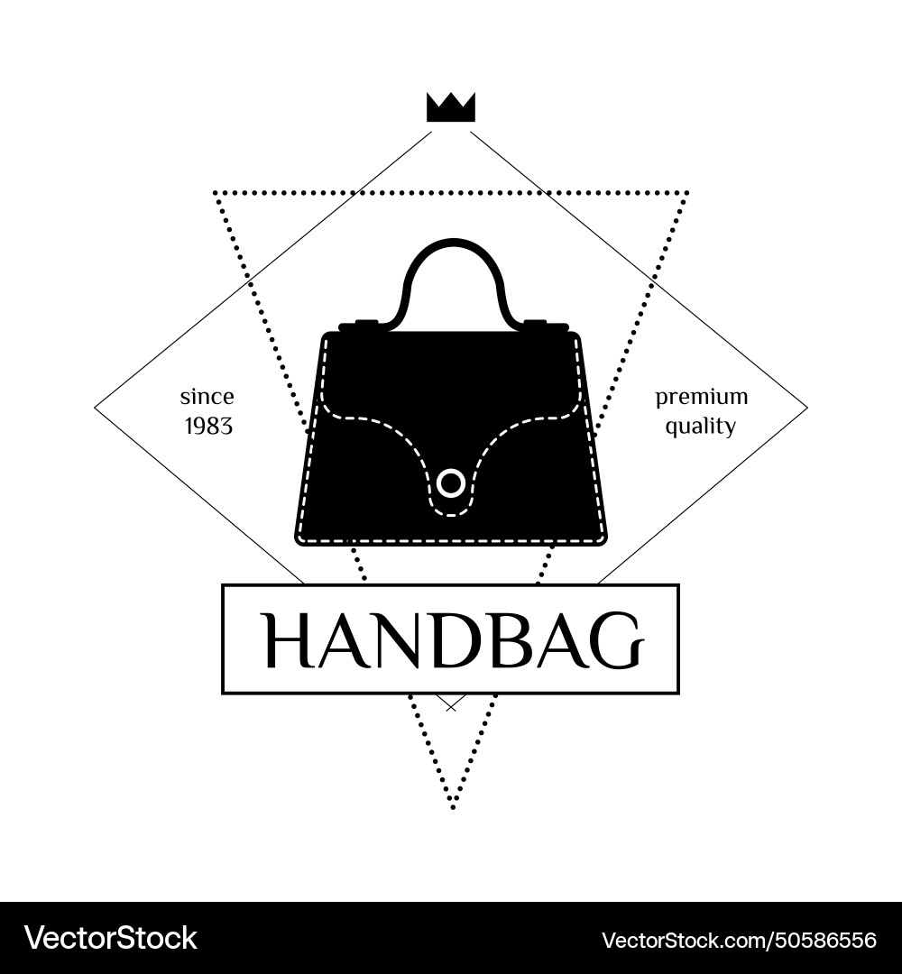 Bag logo premium quality handbag stylish Vector Image