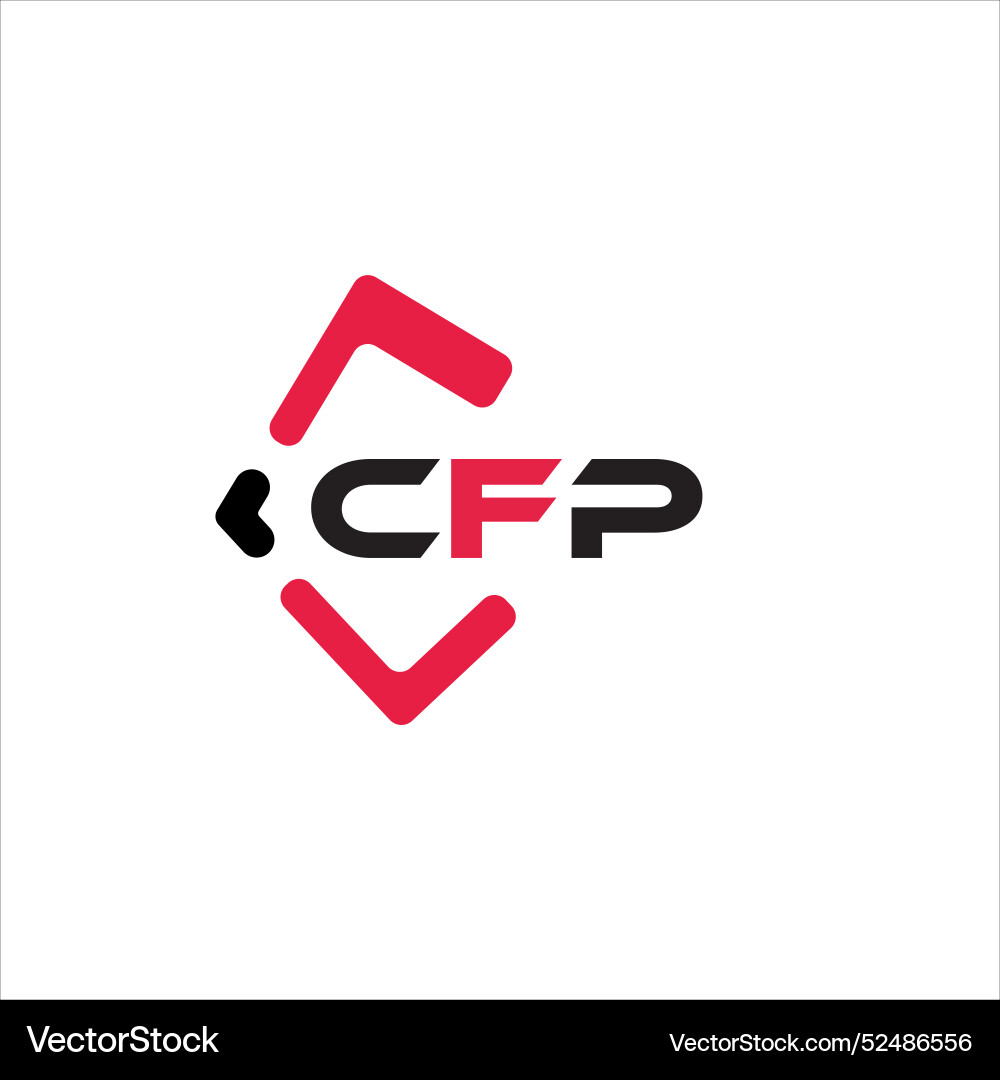 Cfp creative minimalist letter logo unique Vector Image