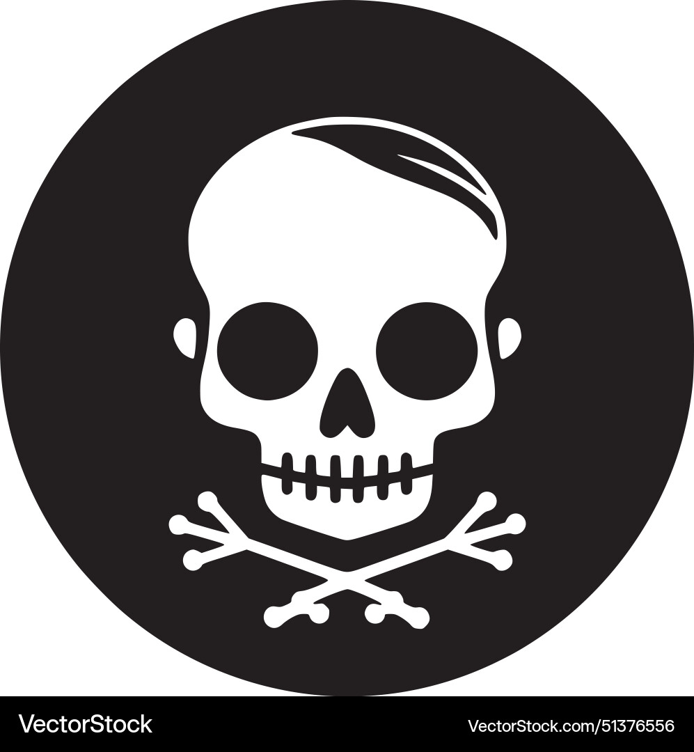 Death - minimalist and flat logo Royalty Free Vector Image