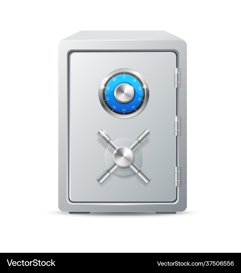 Realistic detailed 3d security metal safe Vector Image