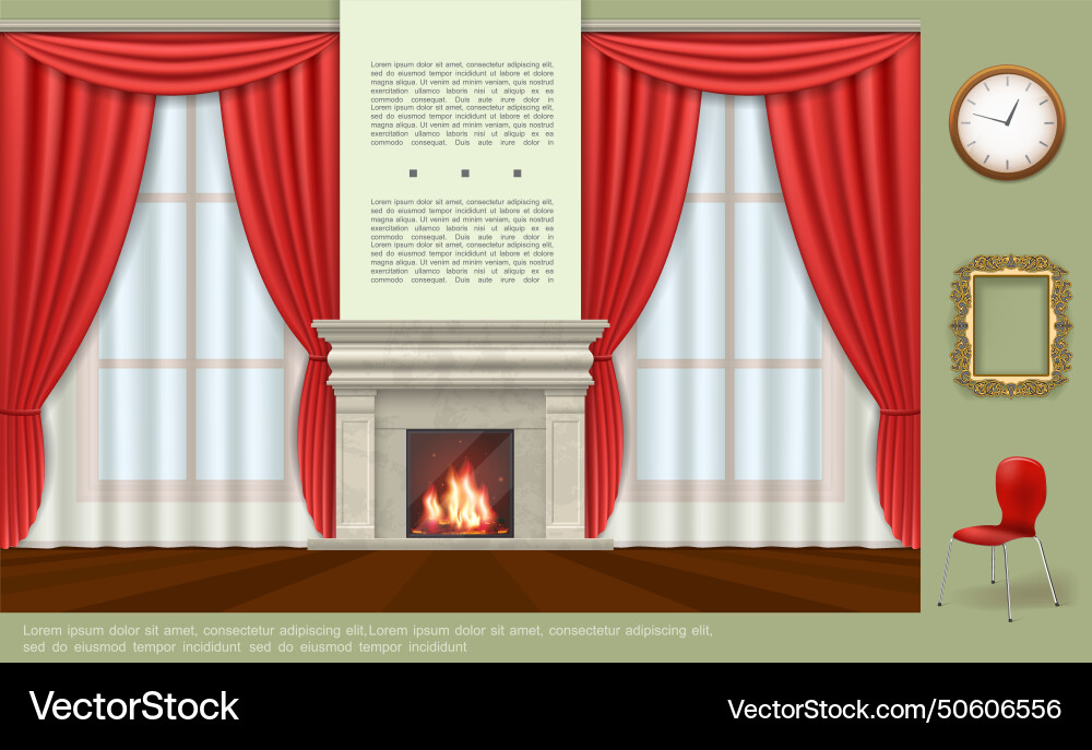 Realistic modern house interior template Vector Image