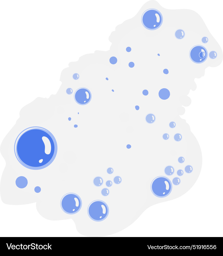 Shower bath soap foam cartoon Royalty Free Vector Image