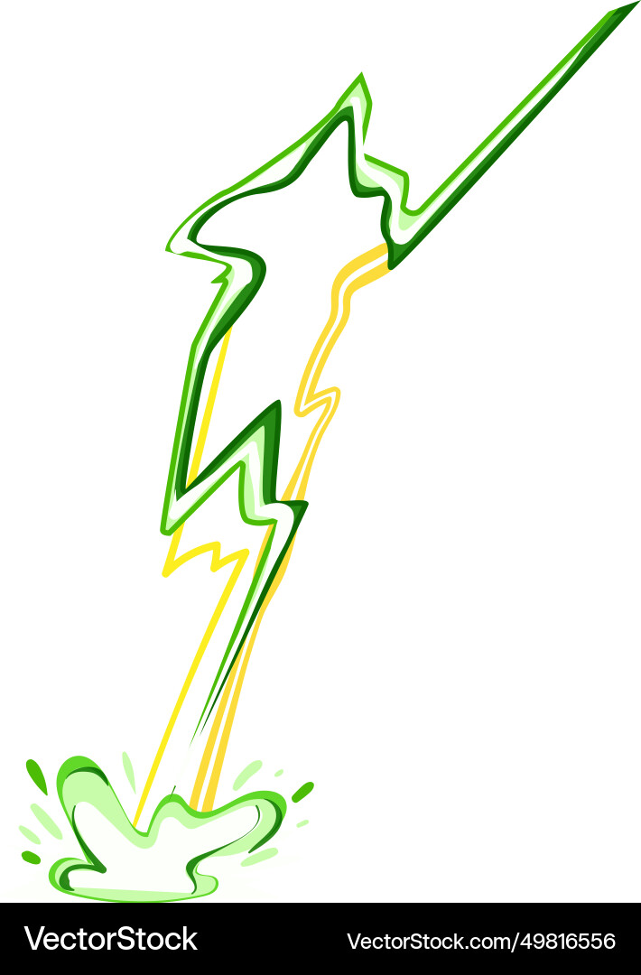 Storm lightning effect cartoon Royalty Free Vector Image