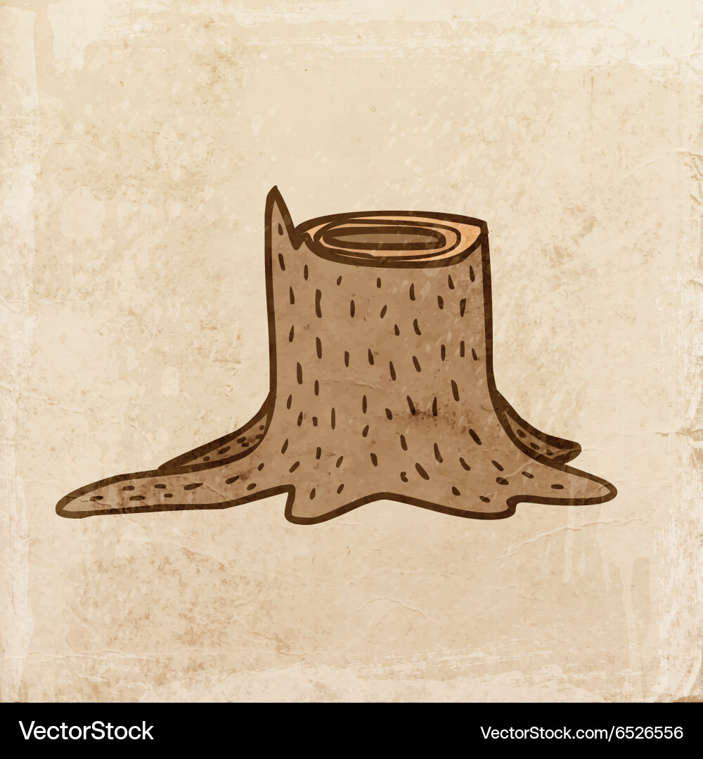 Tree trunk cartoon Royalty Free Vector Image - VectorStock