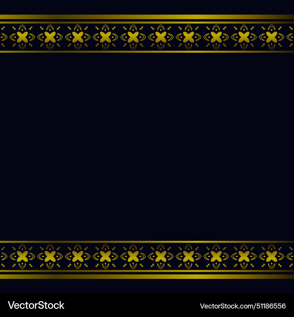 Vintage pattern border luxury gold concept Vector Image