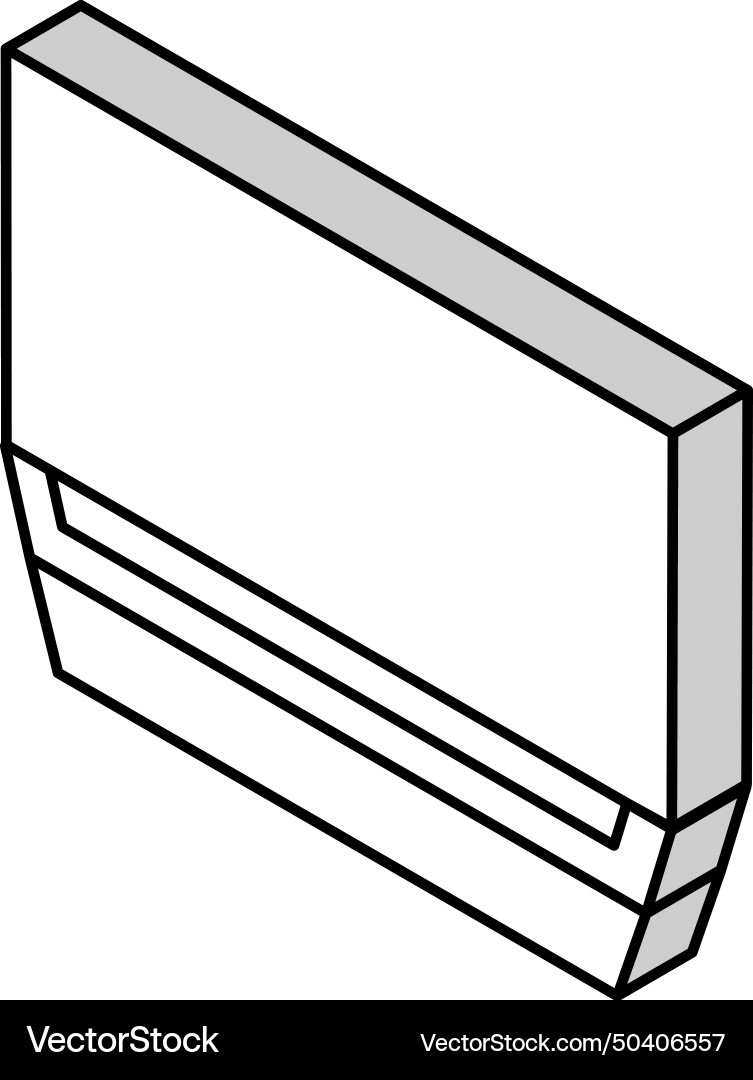 Bedside table top view isometric icon Royalty Free Vector