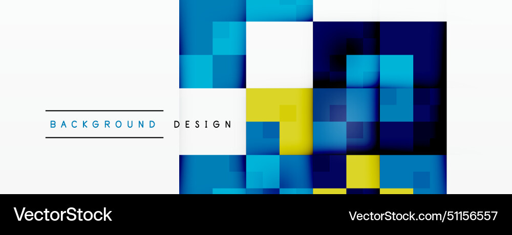 Colorful abstract art with blue and yellow Vector Image