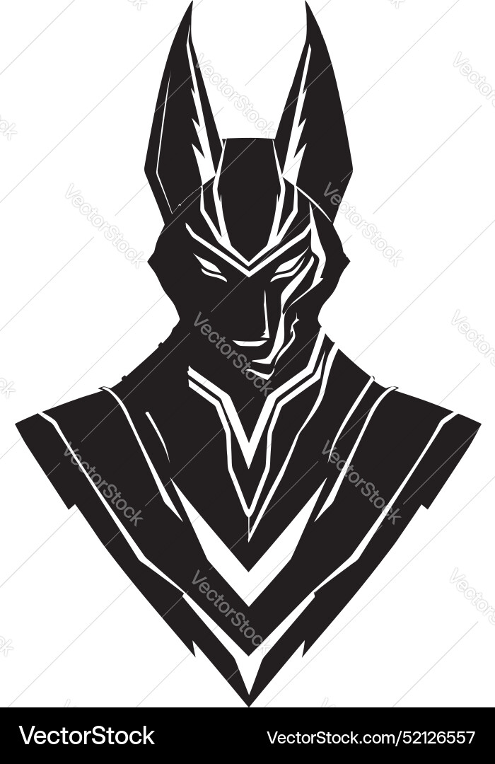 Digital deacon an abstract anubis design Vector Image