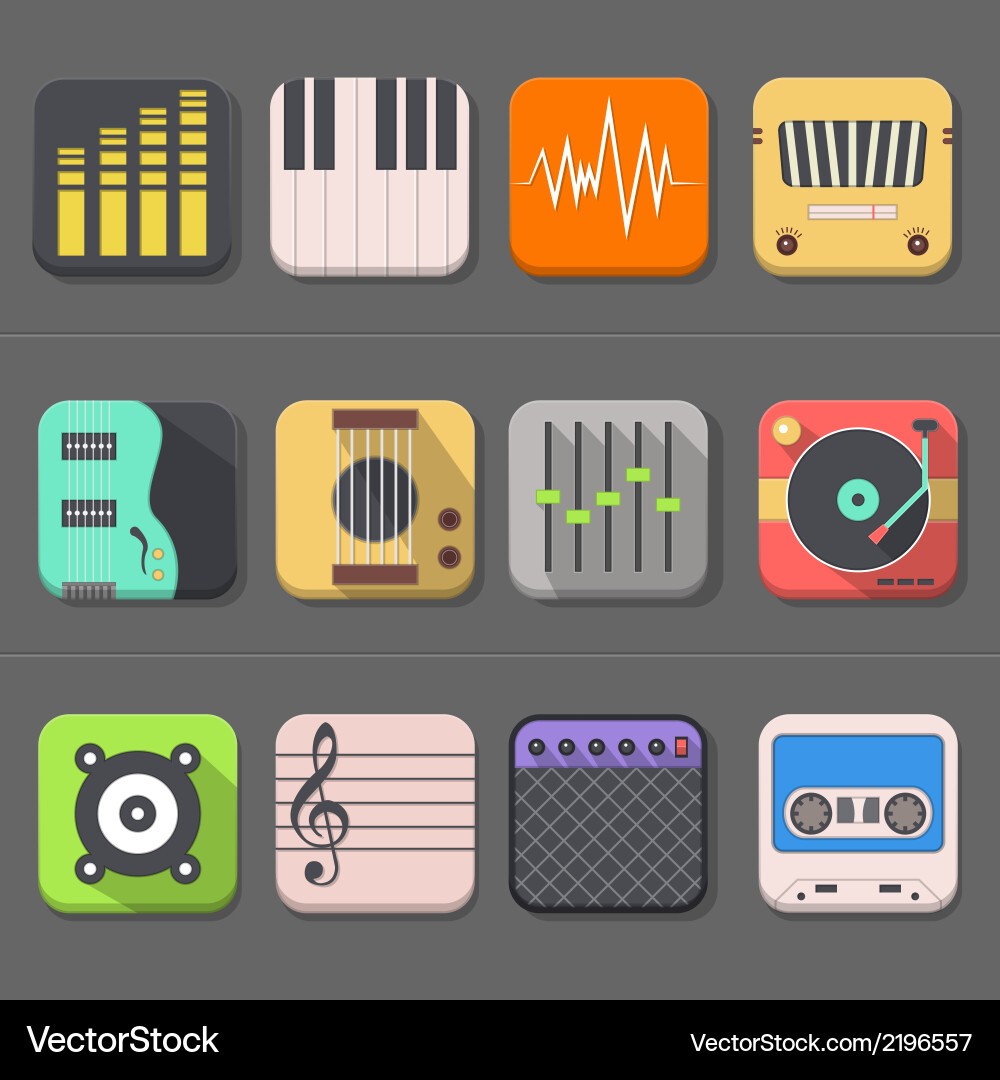 High quality audio icon Royalty Free Vector Image