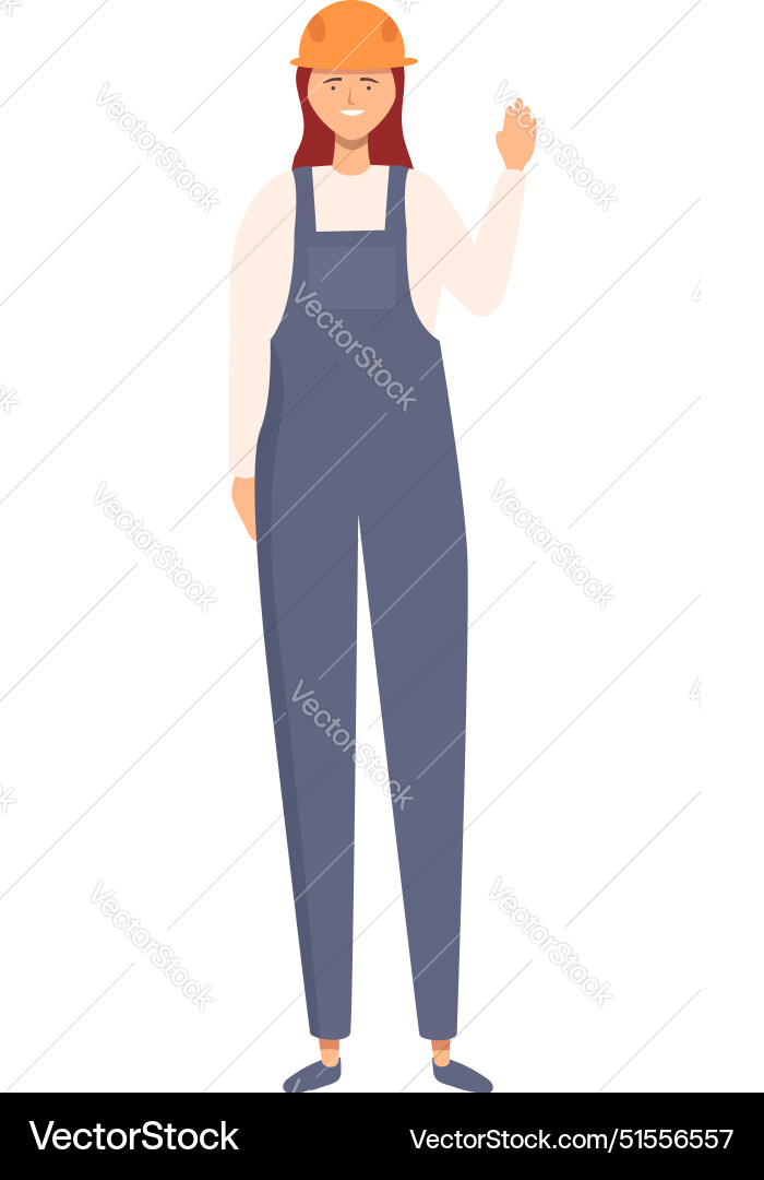 Smiling female construction worker wearing Vector Image