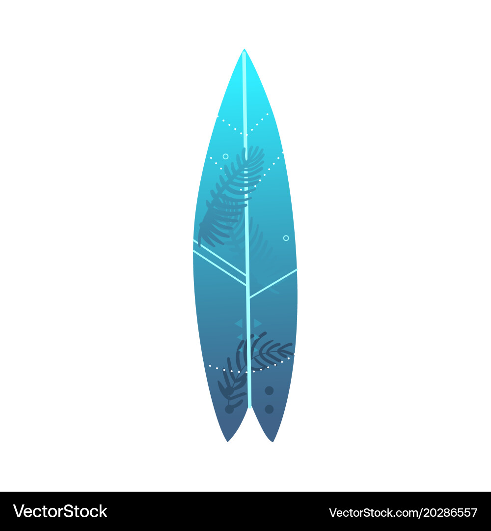 Stylized flat cartoon surfboard surf board Vector Image