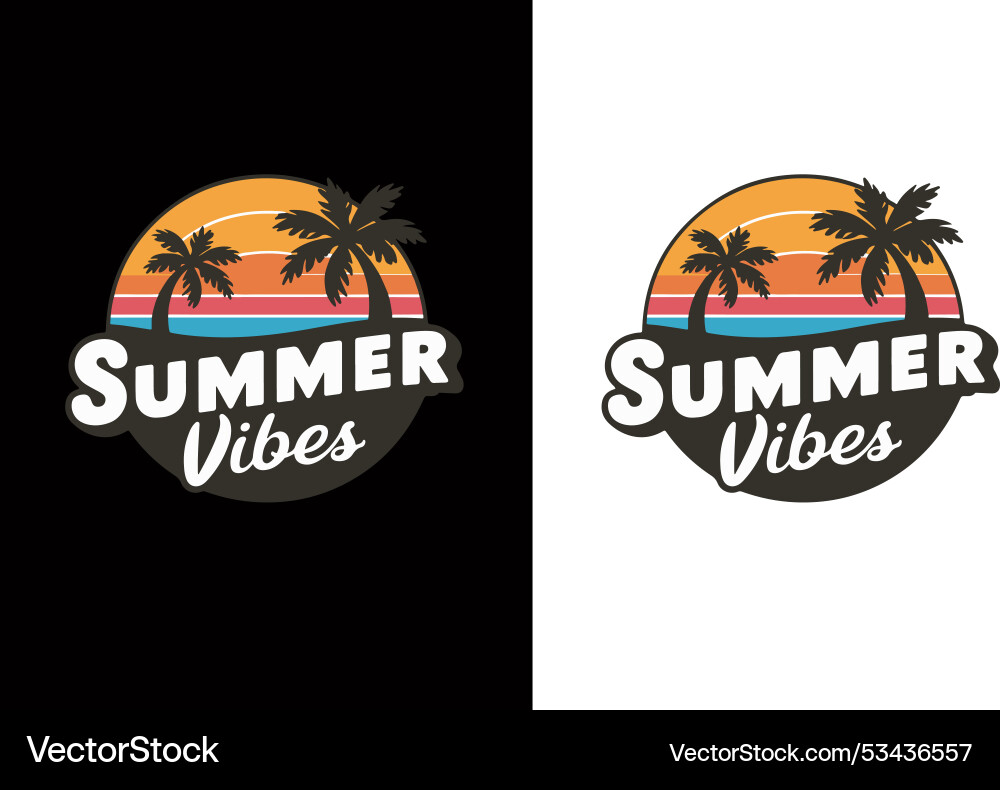 Summer vibes art Royalty Free Vector Image - VectorStock